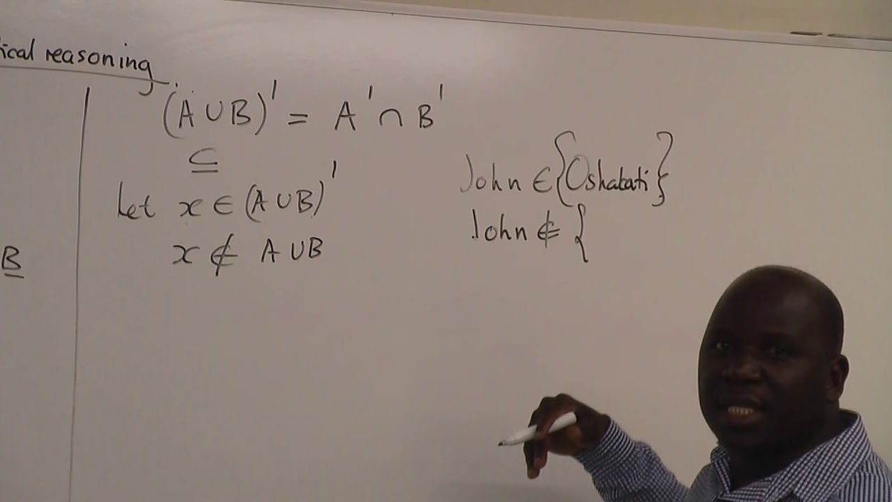 Proving equality of sets using mathematical reasoning - YouTube