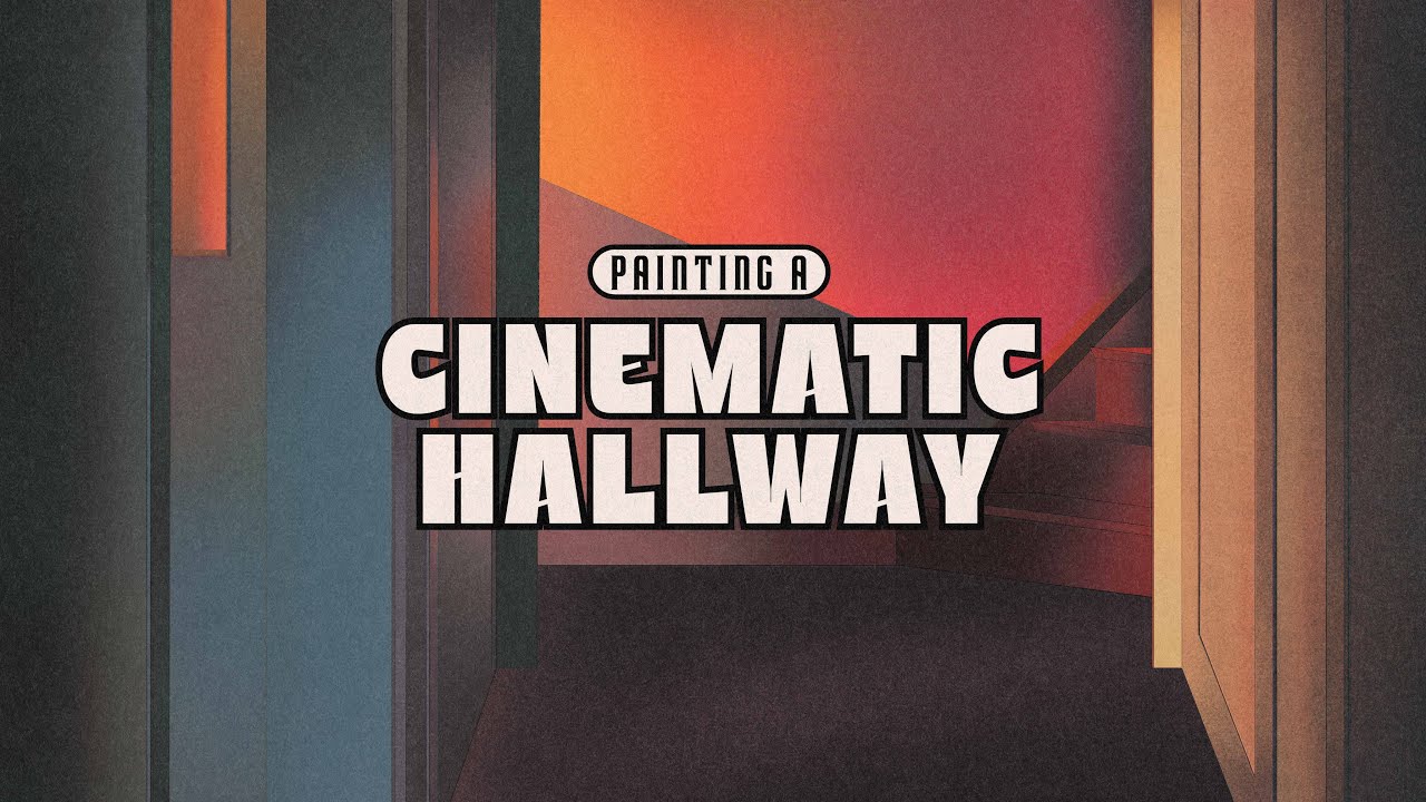 Timelapse | PAINTING a Cinematic Hallway Poster Design in Minutes ...