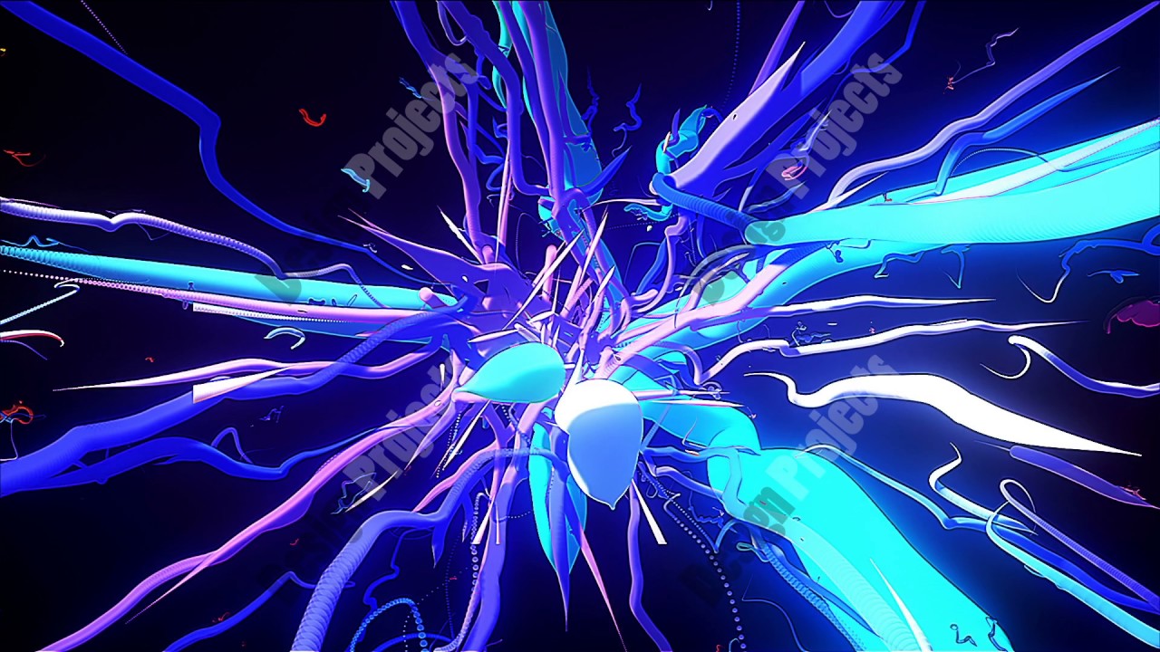 Abstract CGI motion graphics with multicolored lines - YouTube