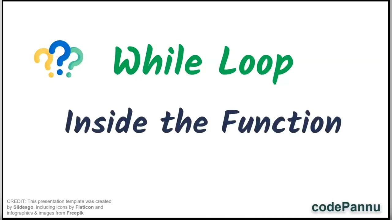 L5 V5 Functions With Loops Introduction To Functions Python 0311