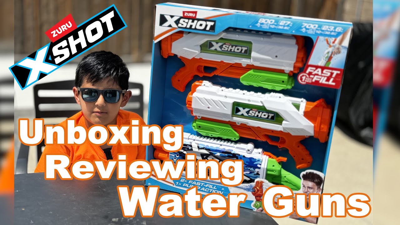 Zuru X Shot Water Gun | Fast-Fill | Push Action - YouTube