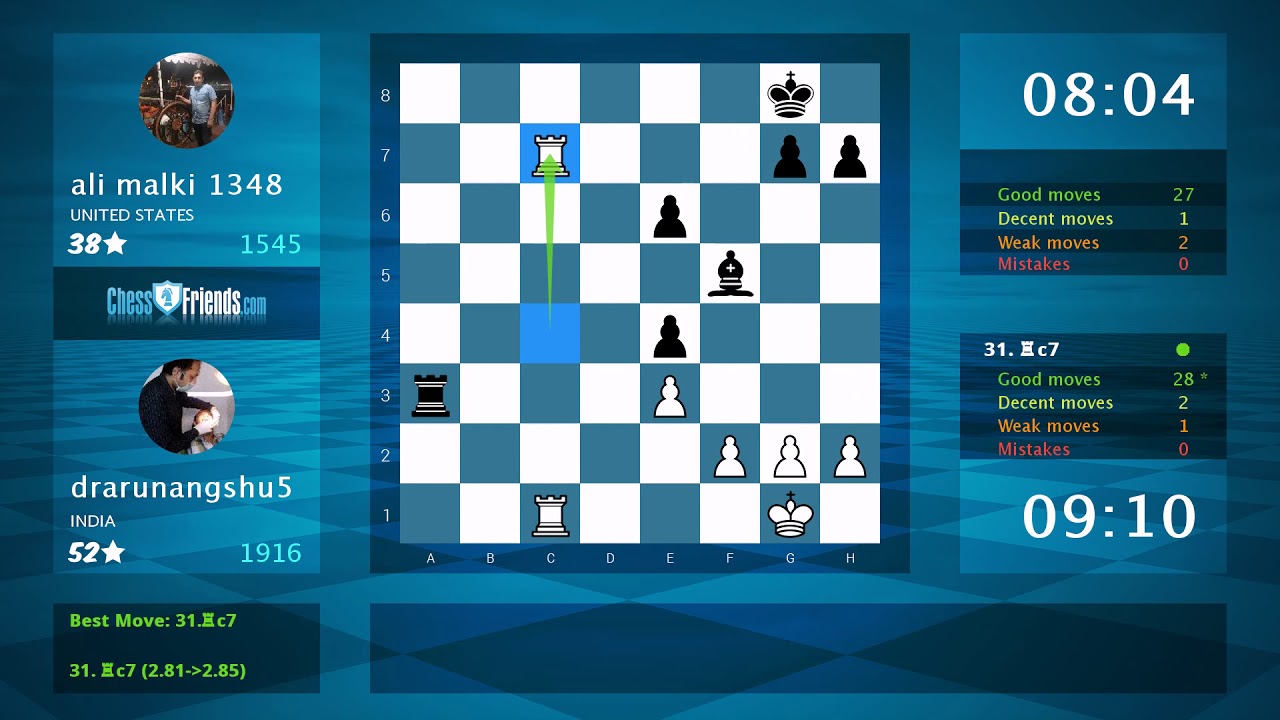 Chess Game Analysis: drarunangshu5 - ali malki 1348 : 1-0 (By ...