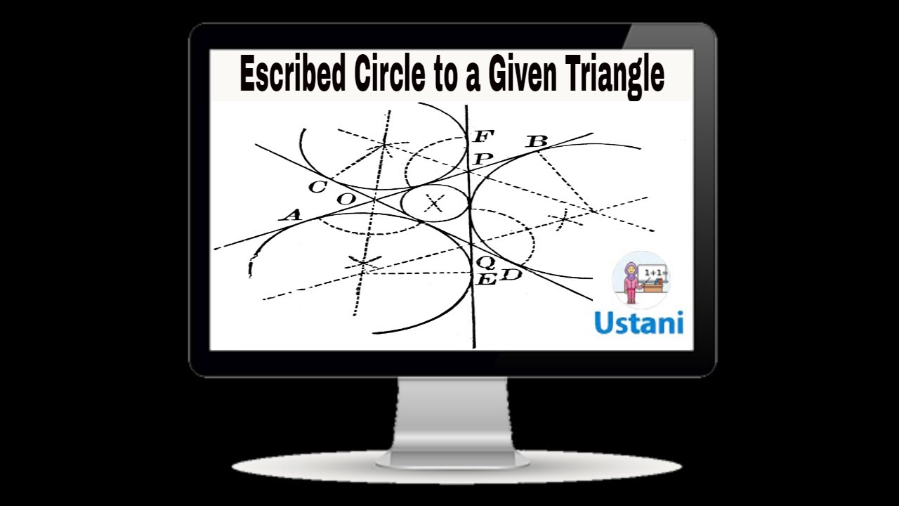10th Class Maths Sol. Draw an Escribed Circle into a given triangle ...