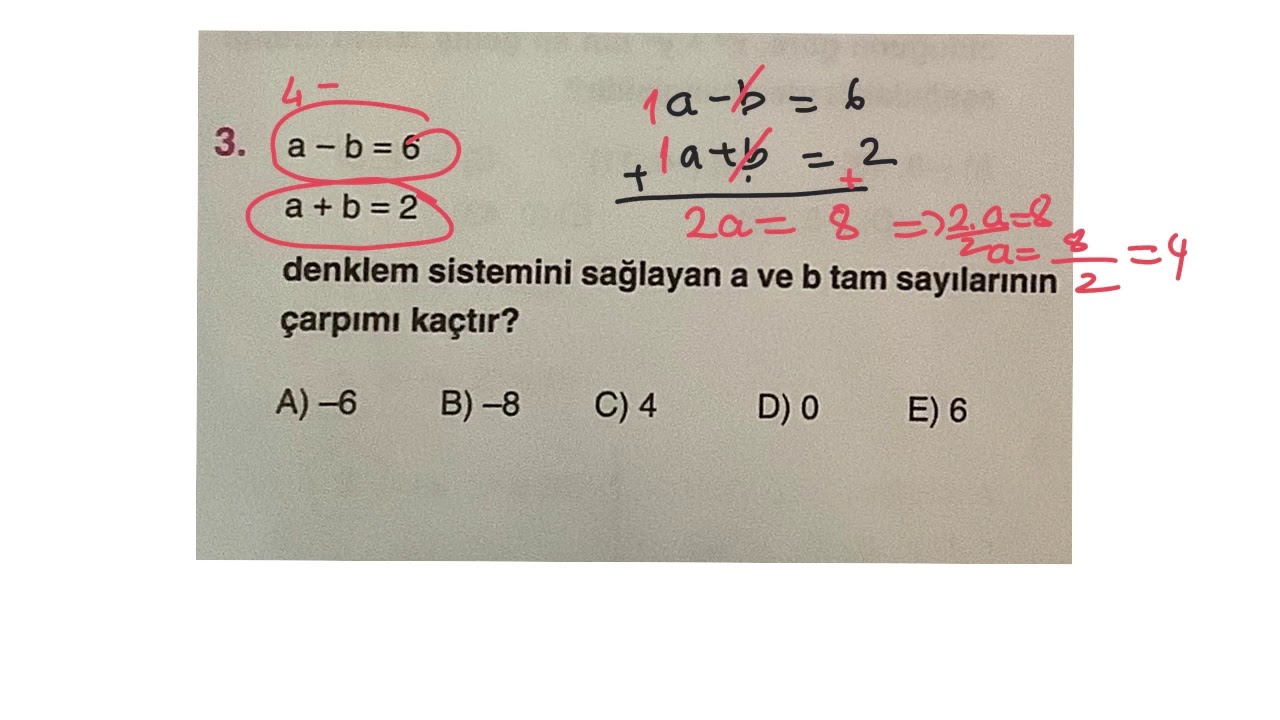9. Sınıf Matematik 1.Dereceden İki Bilinmeyenli Denklemler |Tümler ...