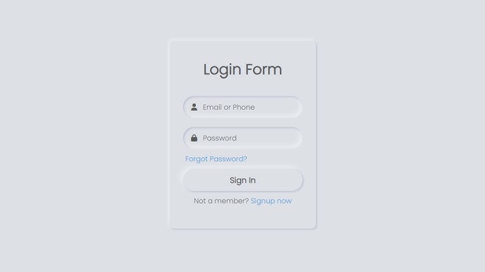 Top 10 Login Form Ui Design Using Html Css Neumorphism