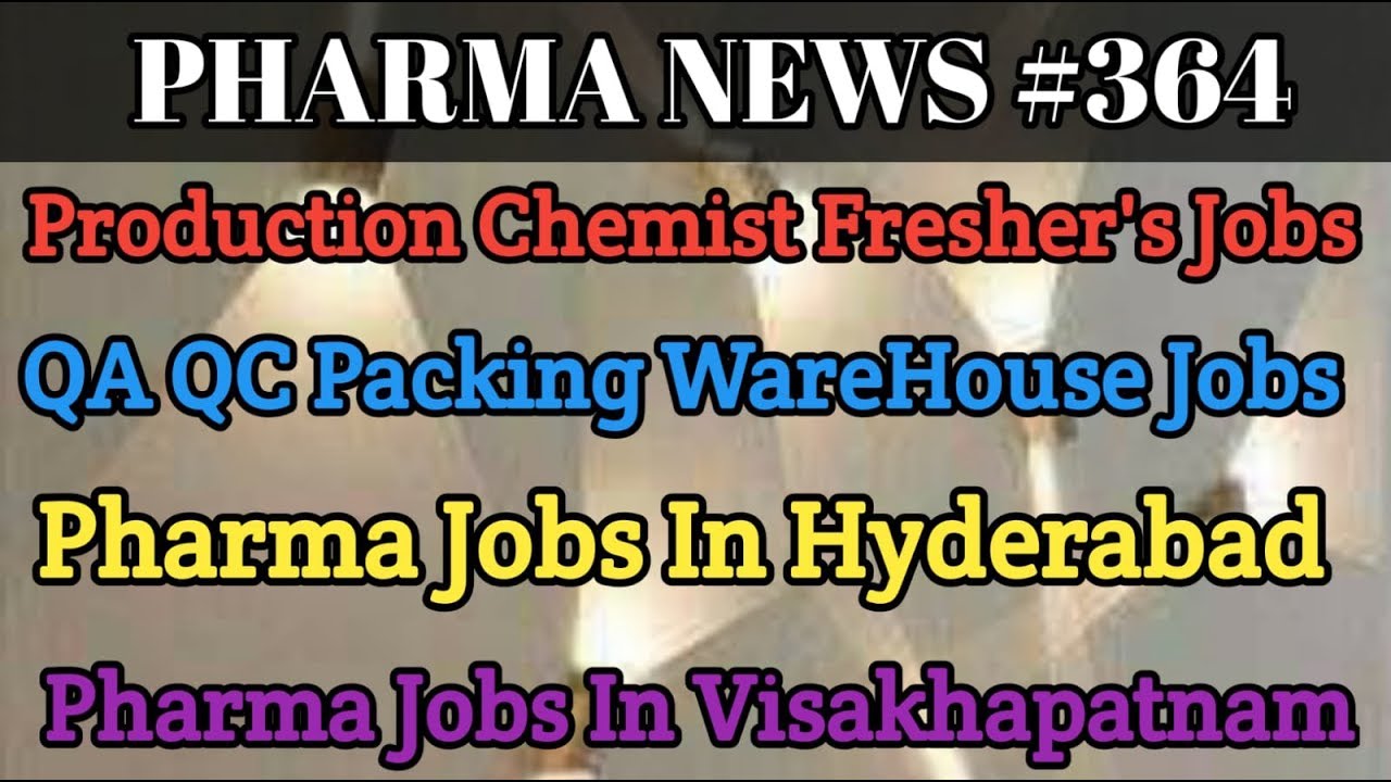 PHARMA NEWS #364 || DIVIS HYGRO CHEMICALS HETERO Pharma Jobs For ...