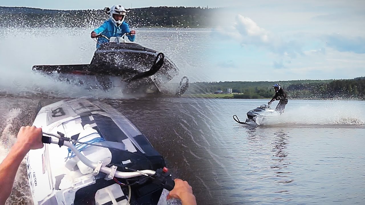 SKOTER ÅRET OM (Snowmobile on water) - YouTube