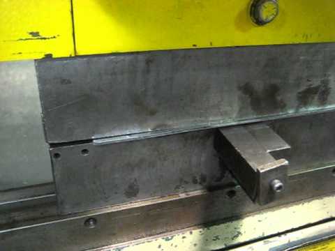 Forming a stiffener rib on a steel plate in a press brake. - YouTube