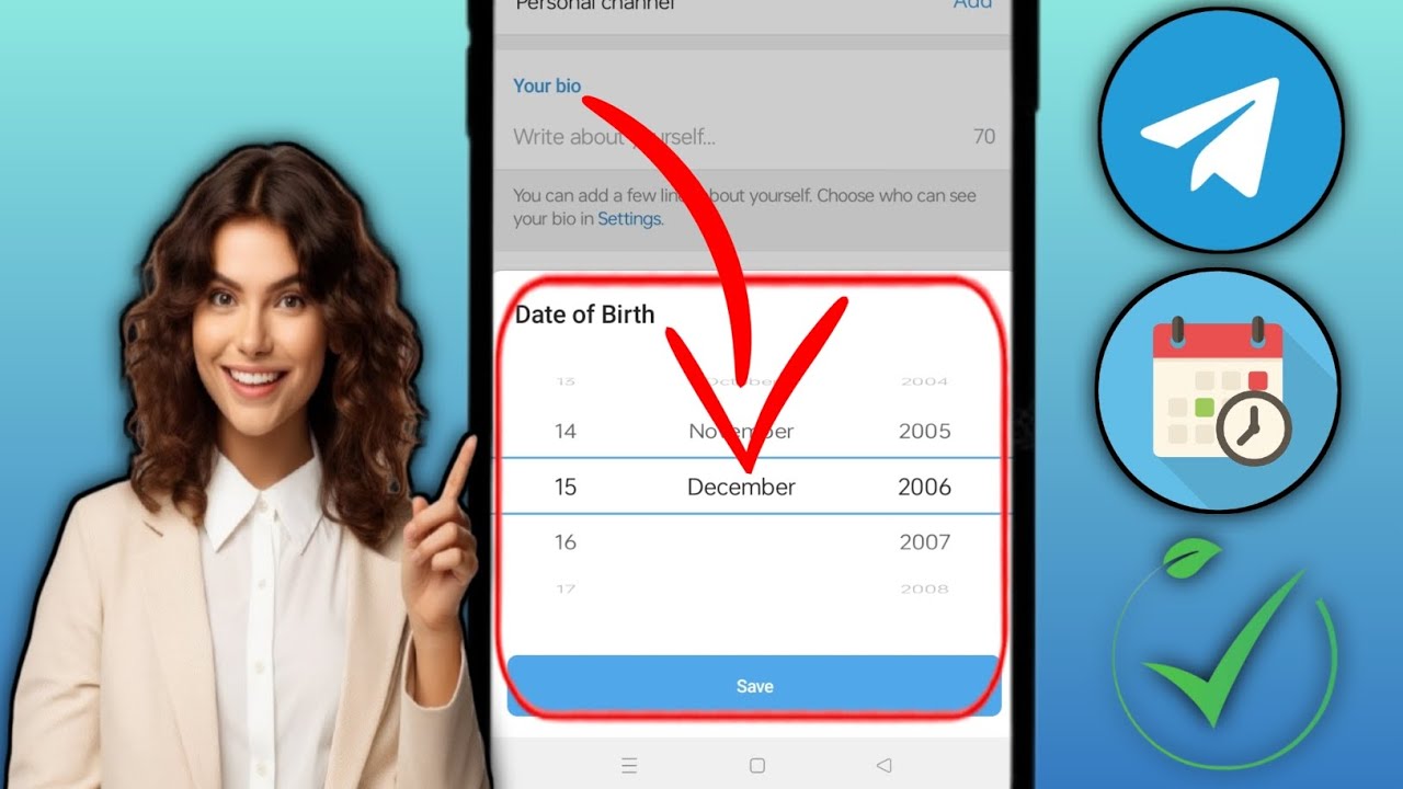 how to change your date of birth on telegram || new update video (2025 ...