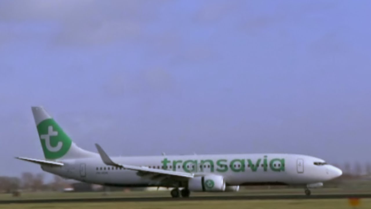 Transavia - Boeing 737-8K2 PH-HSM HV6144 - Landing on Schiphol Airport ...