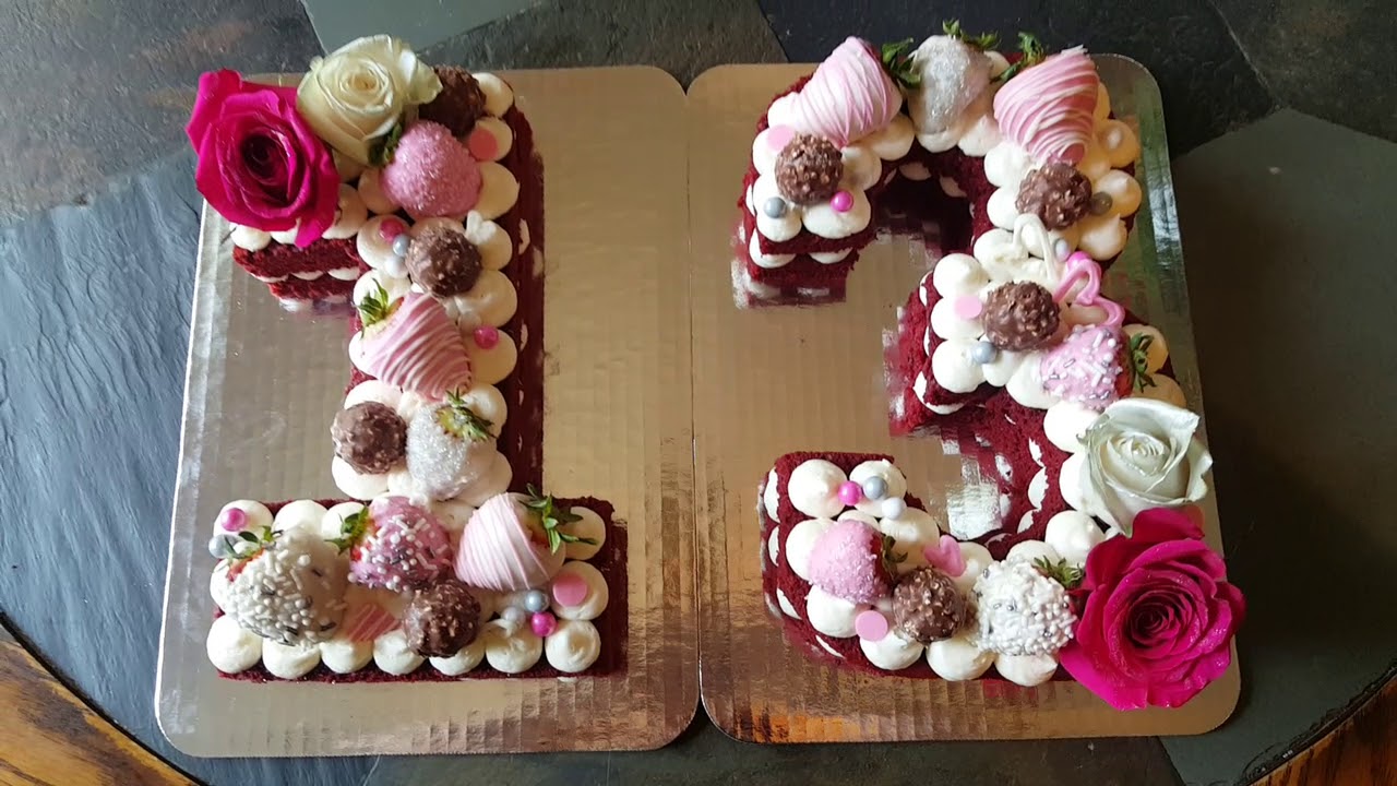 Number cake- 13th Birthday! - YouTube