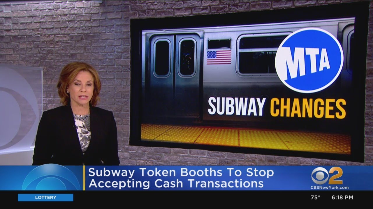 Subway Token Booths To Stop Accepting Cash Transactions - YouTube