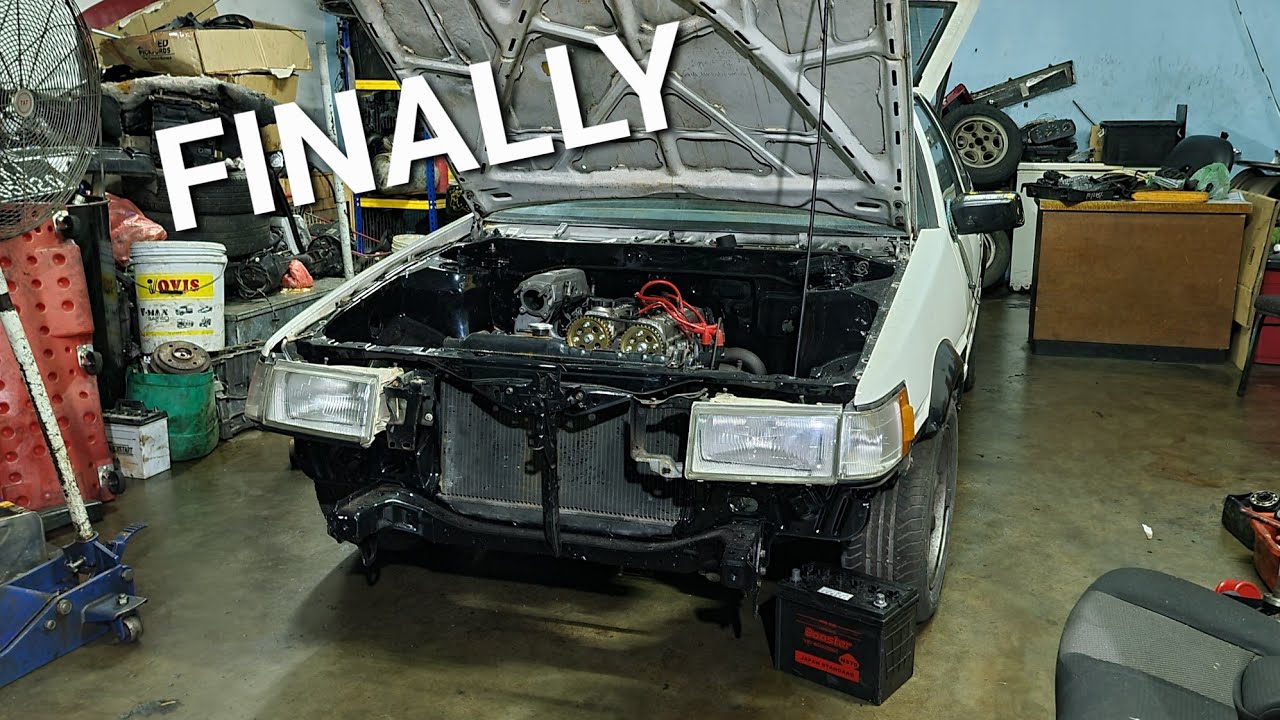 AE86 7AGE Restoration 15 : AE86 FINALLY UNDER THE SHADE - YouTube