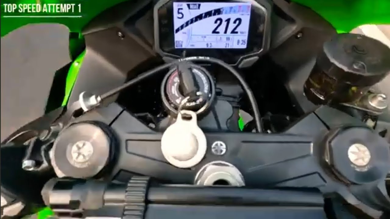 Kawasaki Ninja Zx10r Top Speed Attempts. 220kmph. - YouTube