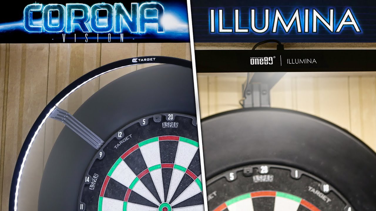 Target Corona Vision vs One80 Illumina | Dartboard Beleuchtung im Test ...