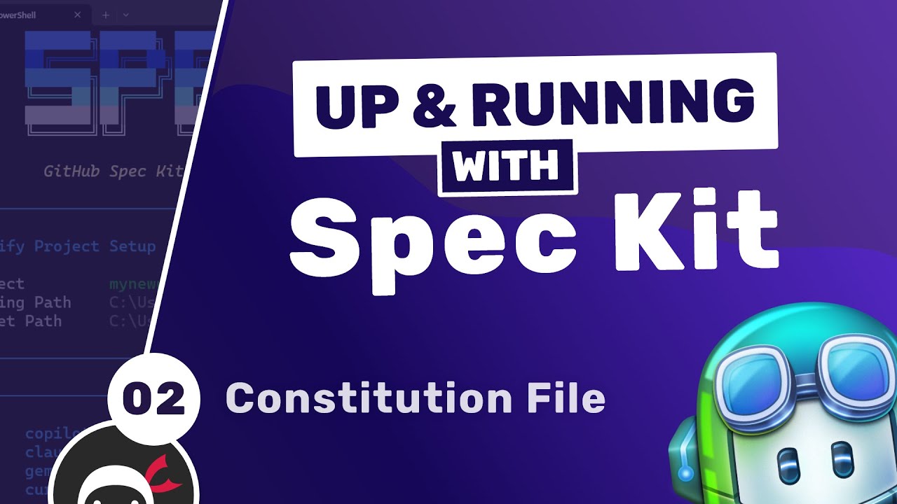 Up & Running with GitHub Spec Kit #2 - The /constitution Command - YouTube