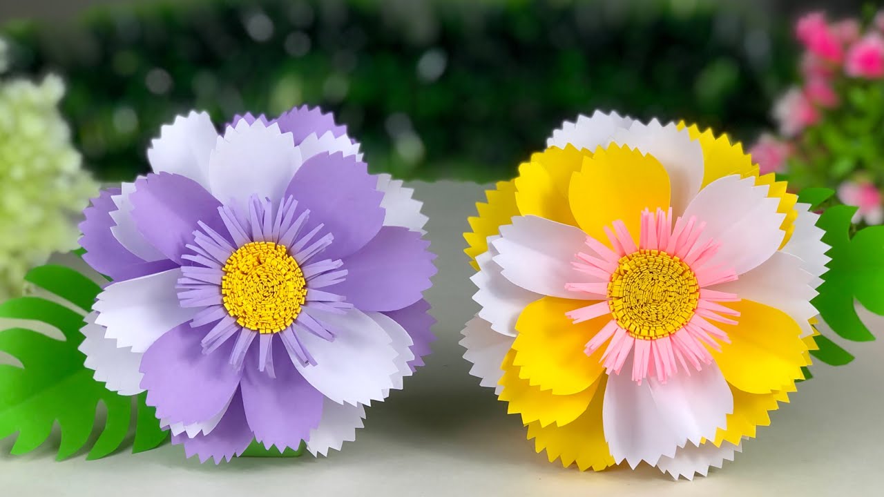 Amazing Paper Flower Making | Paper Flowers | Home Decor | Flower ...