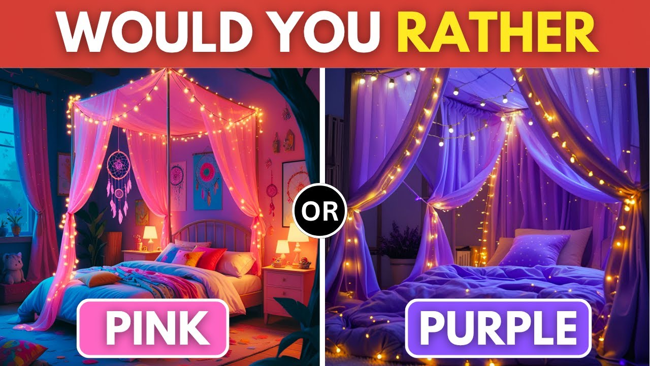 Would You Rather - PINK vs PURPLE DREAM ROOM Edition💗💜🤩 - YouTube