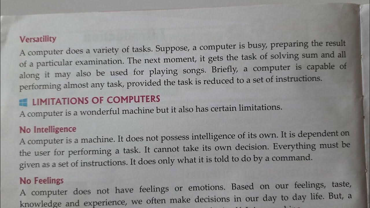 Class 6, Computer, Introduction to Computers, Explanation - YouTube