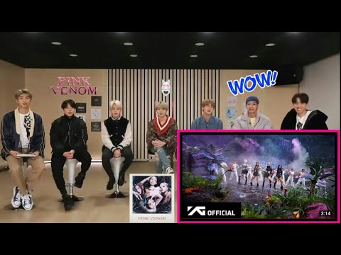 [Eng sub]BTS Reaction to Blackpink 'Pinkvenom' #Bornpinksplaylist