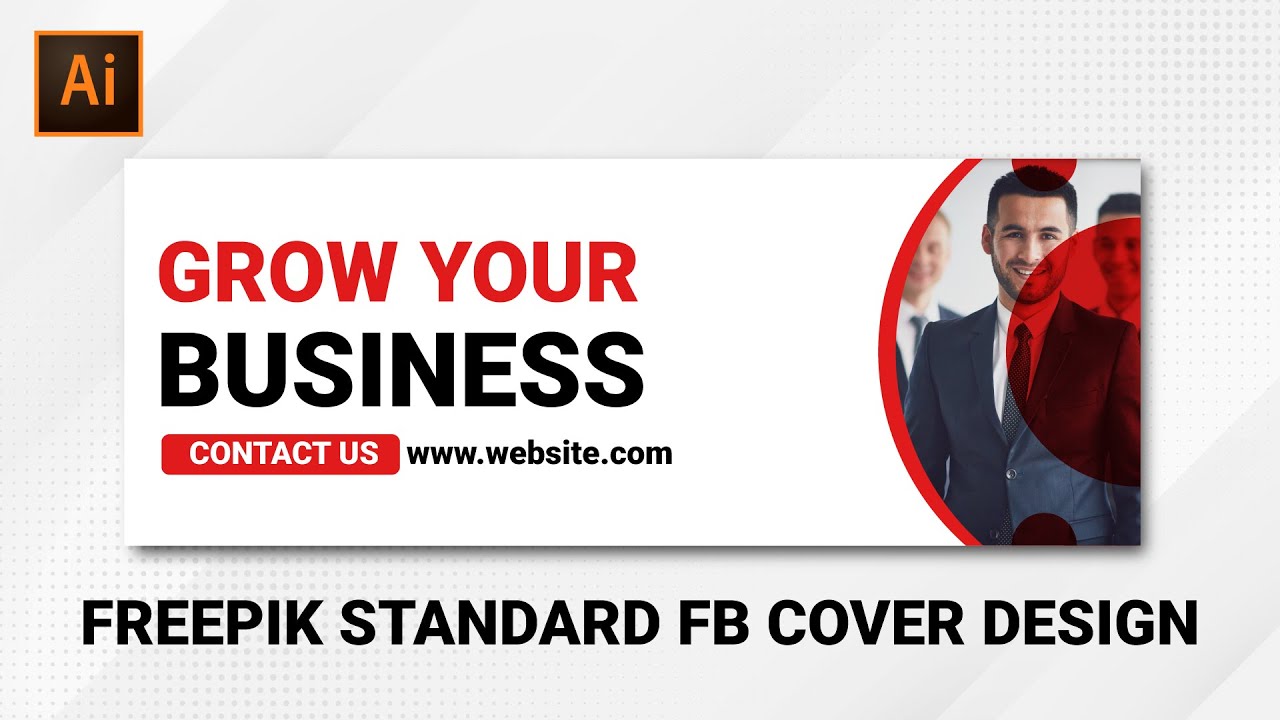 How to Make Standard Facebook Page Cover Photo Design with Illustrator ...