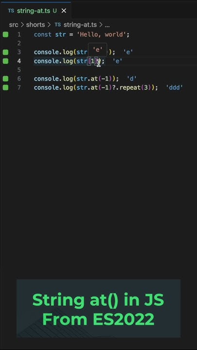 [ES 2022] String at() and core difference with previous usage # ...