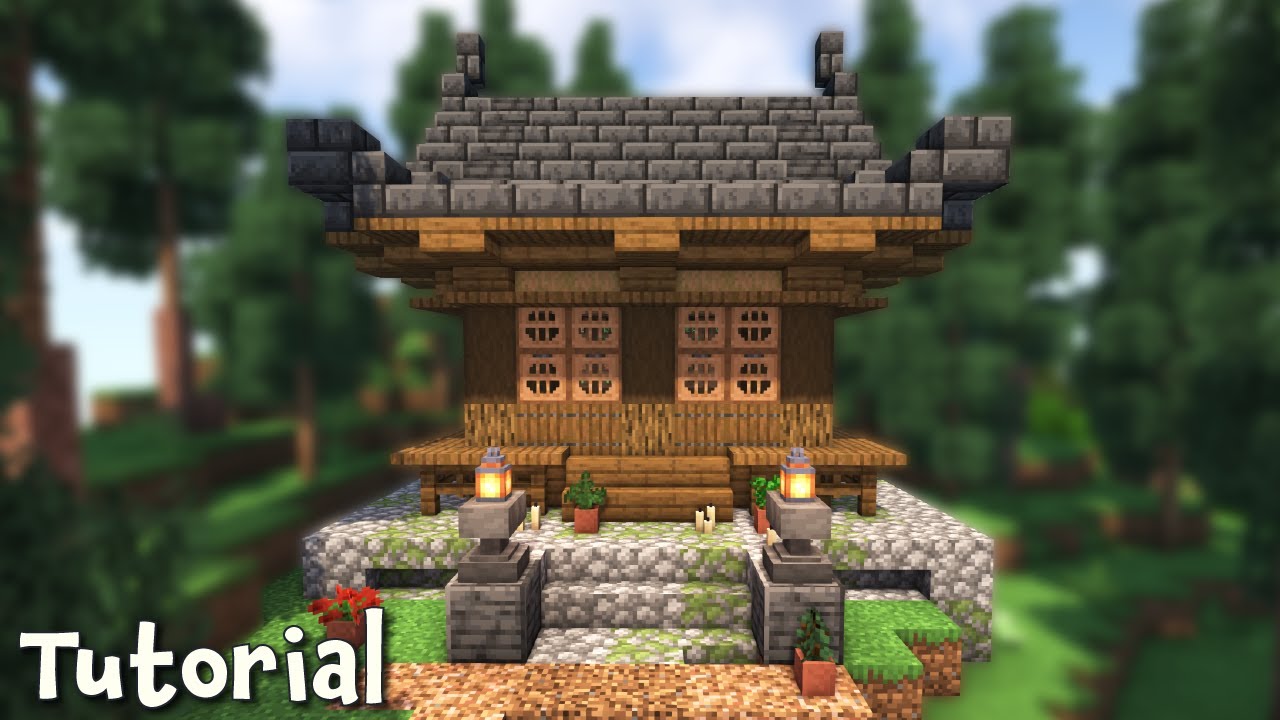 How To Build A Japanese Shrine Minecraft Tutorial Cre