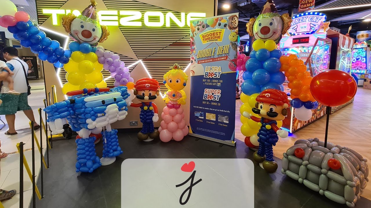 Timezone Grand Opening Balloon Decorations - YouTube