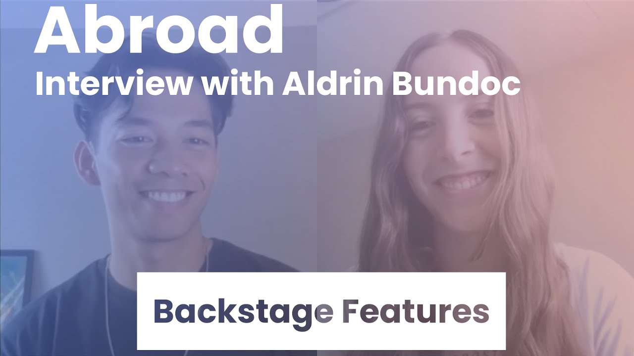 Abroad Interview with Aldrin Bundoc | Backstage Features with Gracie ...