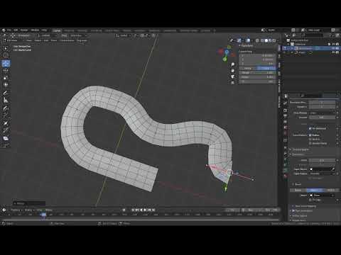Blender : Curve making a road with the shape of a poly curve. - YouTube