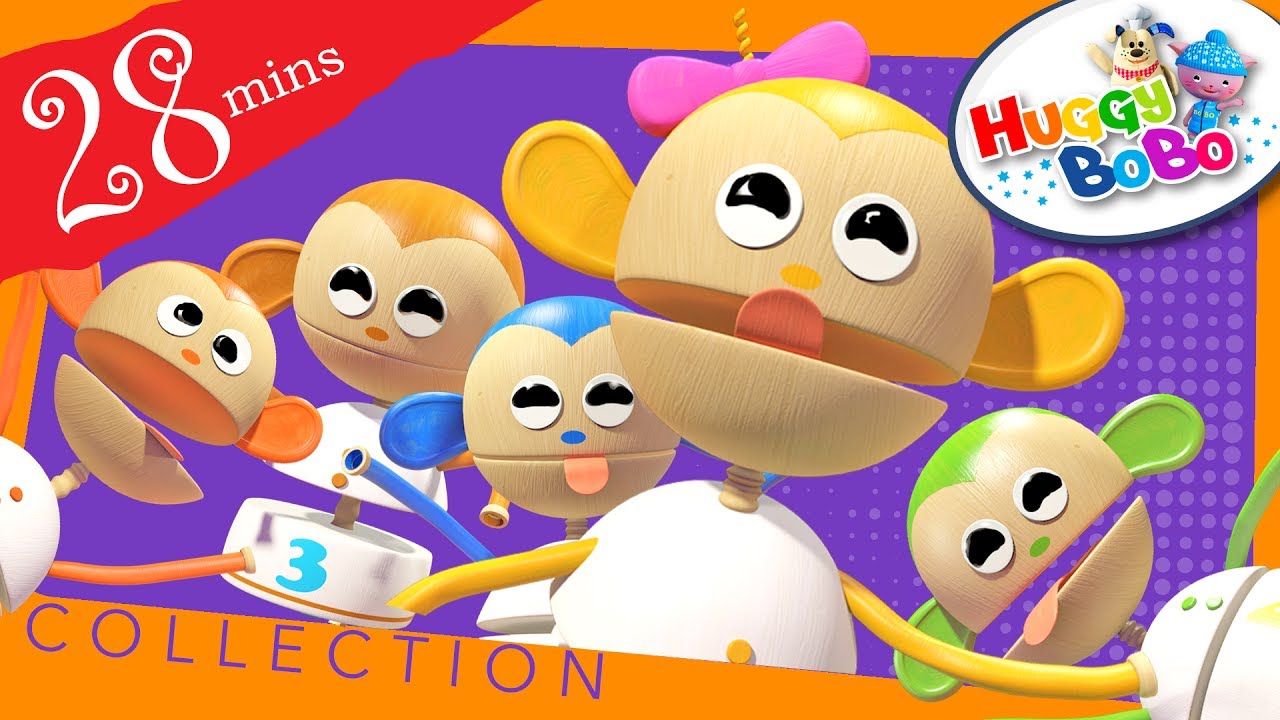 Five Little Monkeys | Plus Lots More Nursery Rhymes | By HuggyBoBo ...