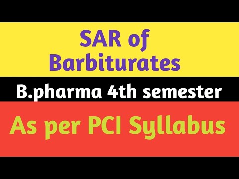 SAR of Barbiturates, Barbituric acid, medicinal chemistry , b.pharma ...