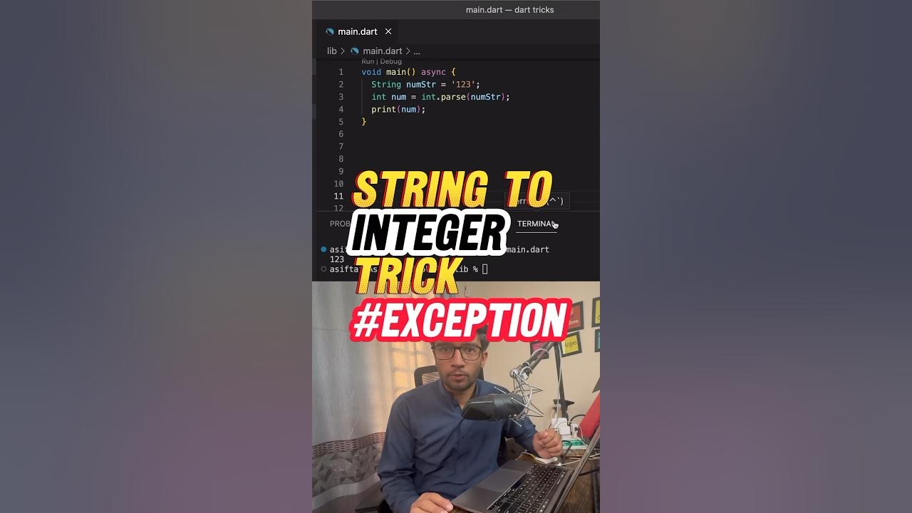 Handle exceptions while converting Strings to Integer trick #dart #flutter #tips #tricks - YouTube