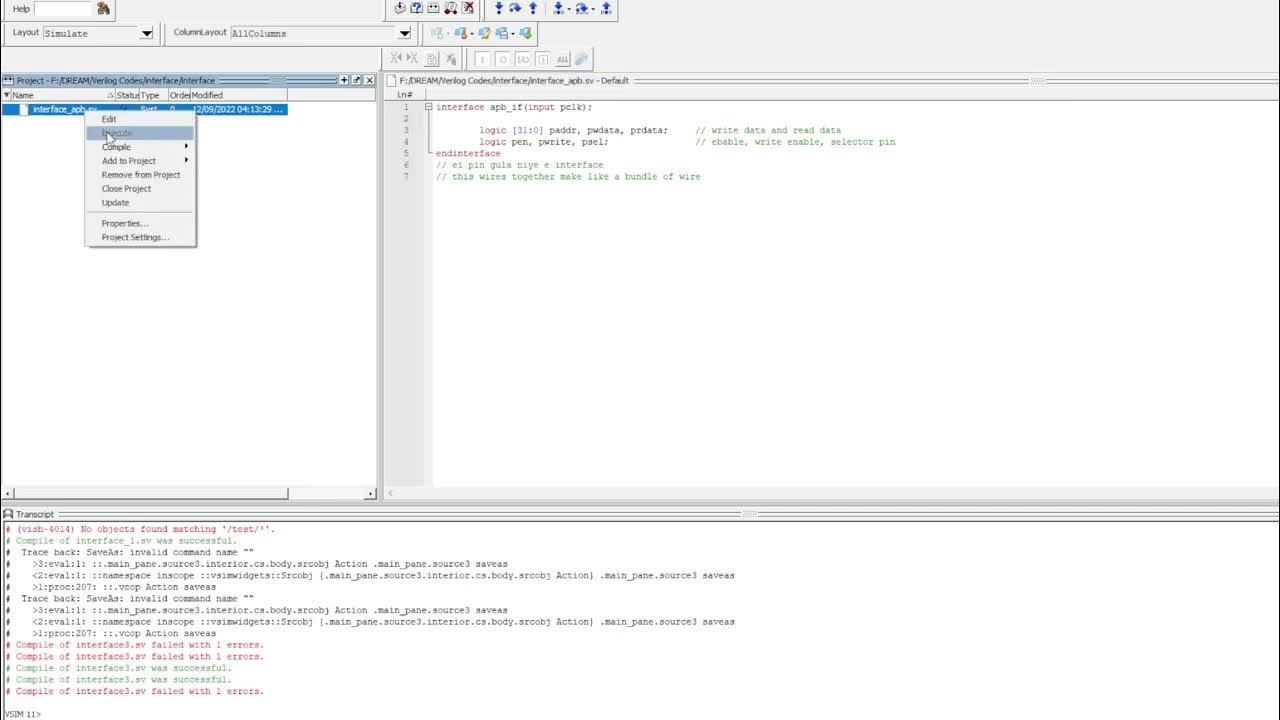 Vlsi Day 18 Verilog Interface Part 1 Code Youtube