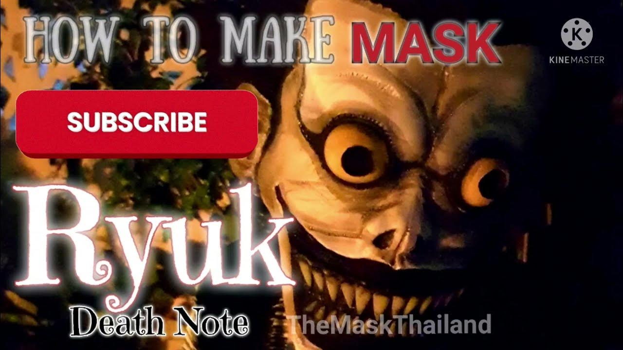 How to make Ryuk Death Note วิธีทำหน้ากาก รุค เดธโน๊ต #howto #diy ...