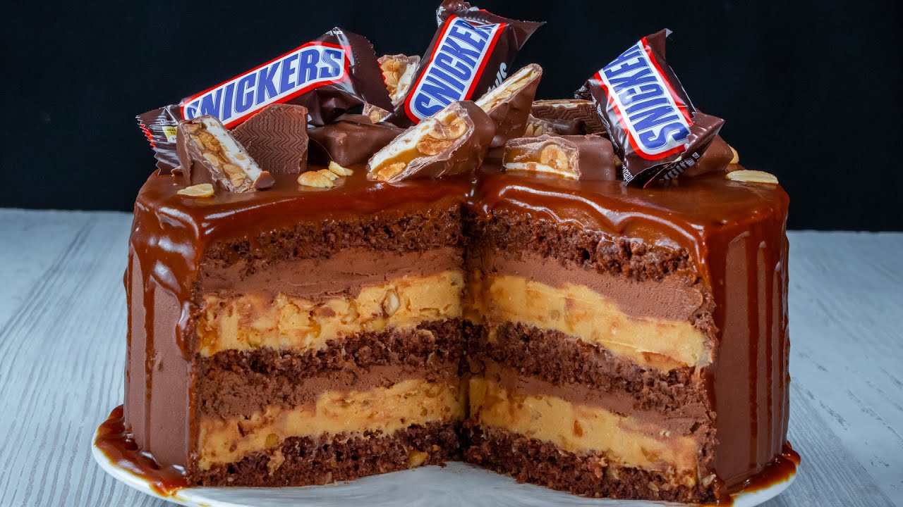 Milujete Snickers? Tento recept na dort si zamilujete! - YouTube