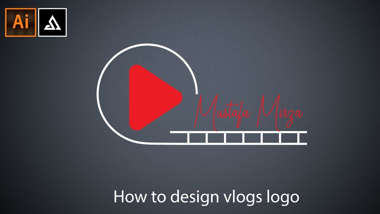 How to design the vlogs logo in illustrator - YouTube