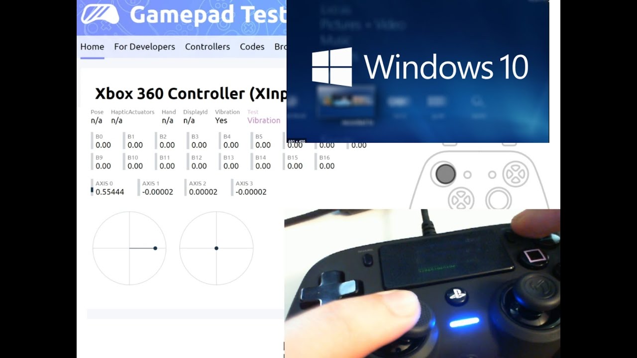 nacon PS4 gamepad on PC Accuracy Test and features - YouTube