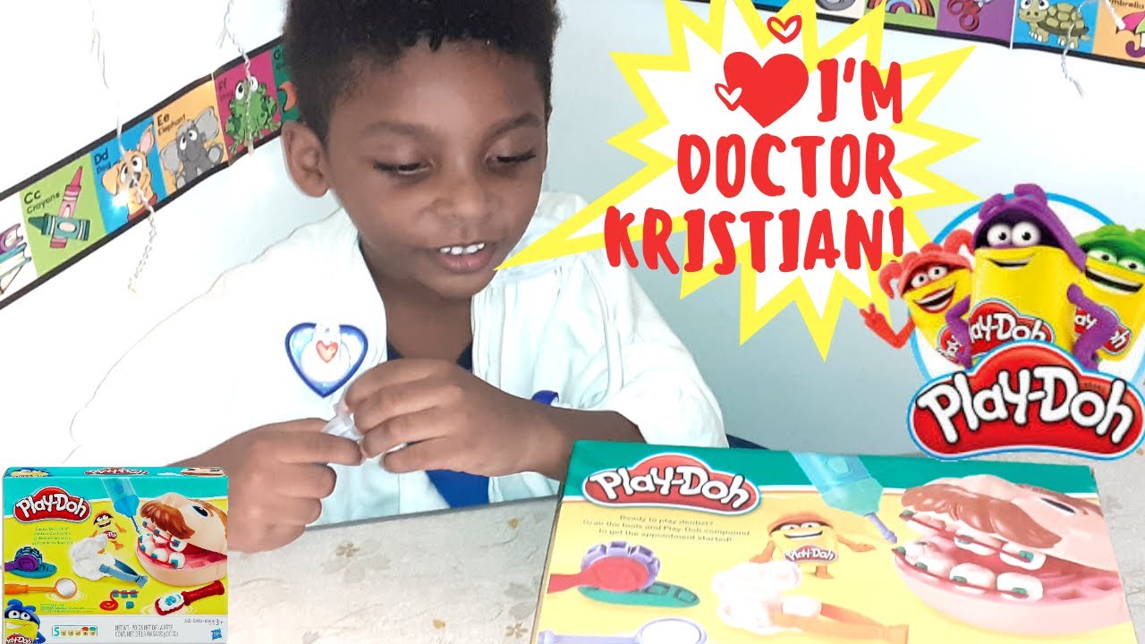 Play Doh Doctor Drill 'n Fill Set Toy Unboxing and Review - Missing ...