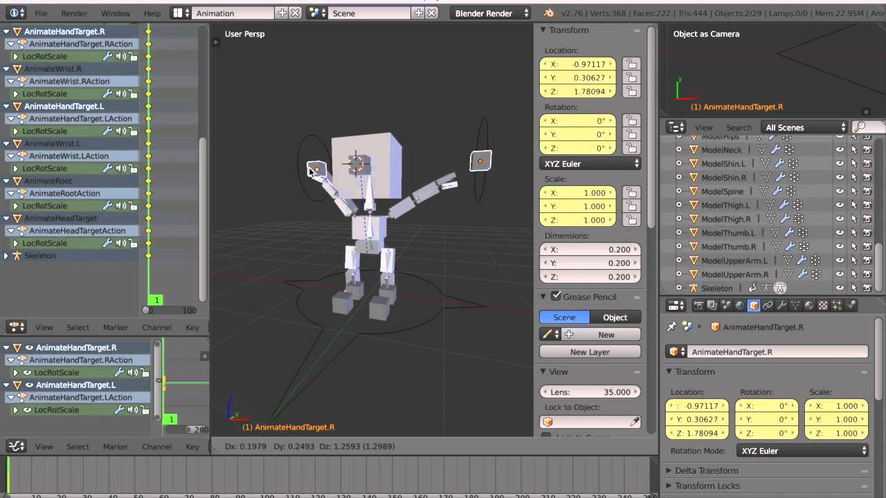 Player rig made in Blender - YouTube