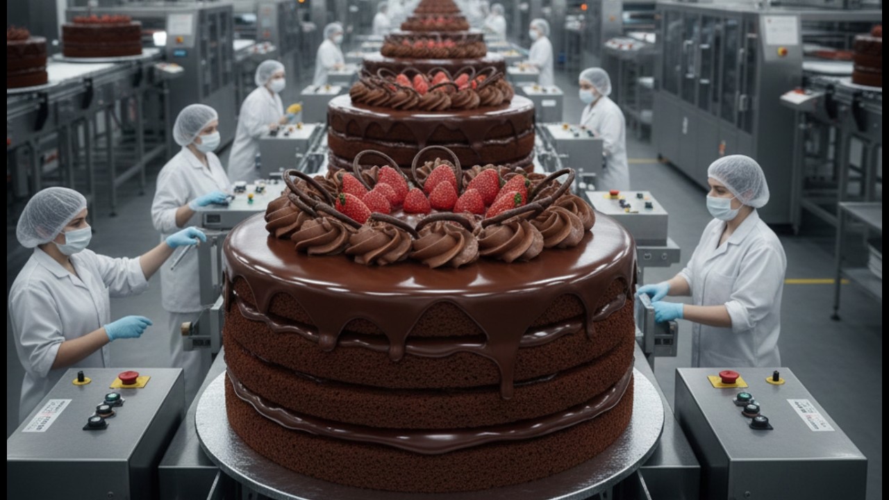 Inside a $Multi-Million Chocolate Cake Factory 🍫 | How Chocolate Layer ...