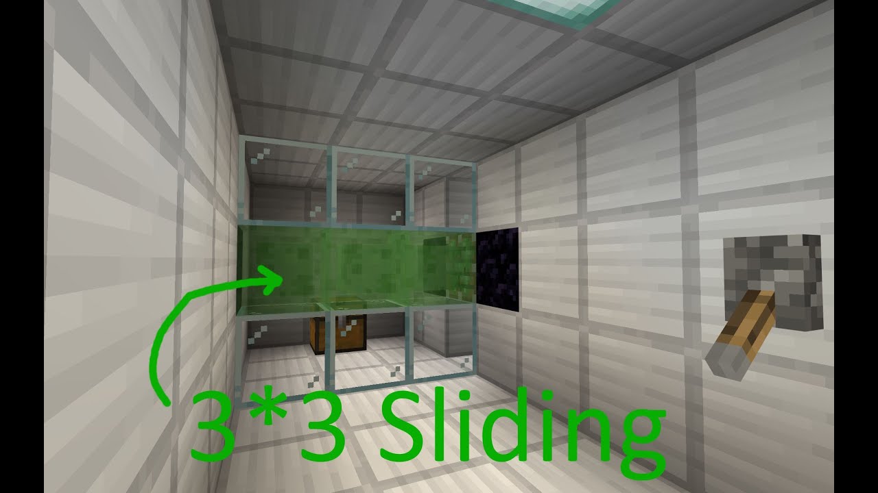 Minecraft Tutorial 3*3 Sliding door (Pe/Xbox/PS4/Windows10/Switch ...