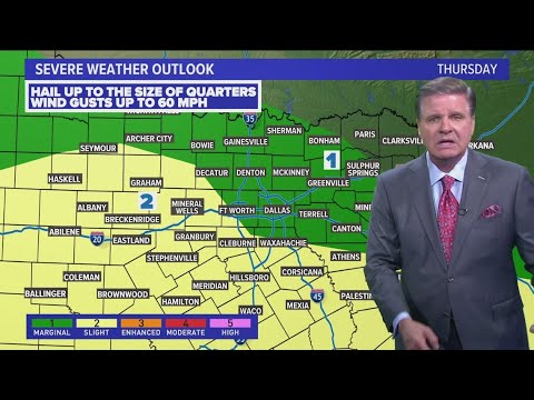 DFW Weather | Severe weather possible across North Texas on Thursday, 14 day forecast - YouTube