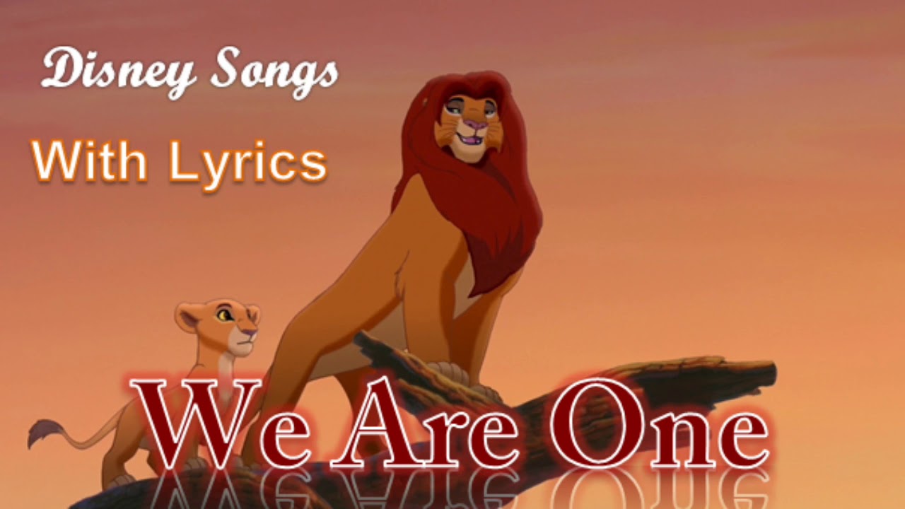 We are one《Angélique Kidjo》 lyrics(Disney songs) - YouTube