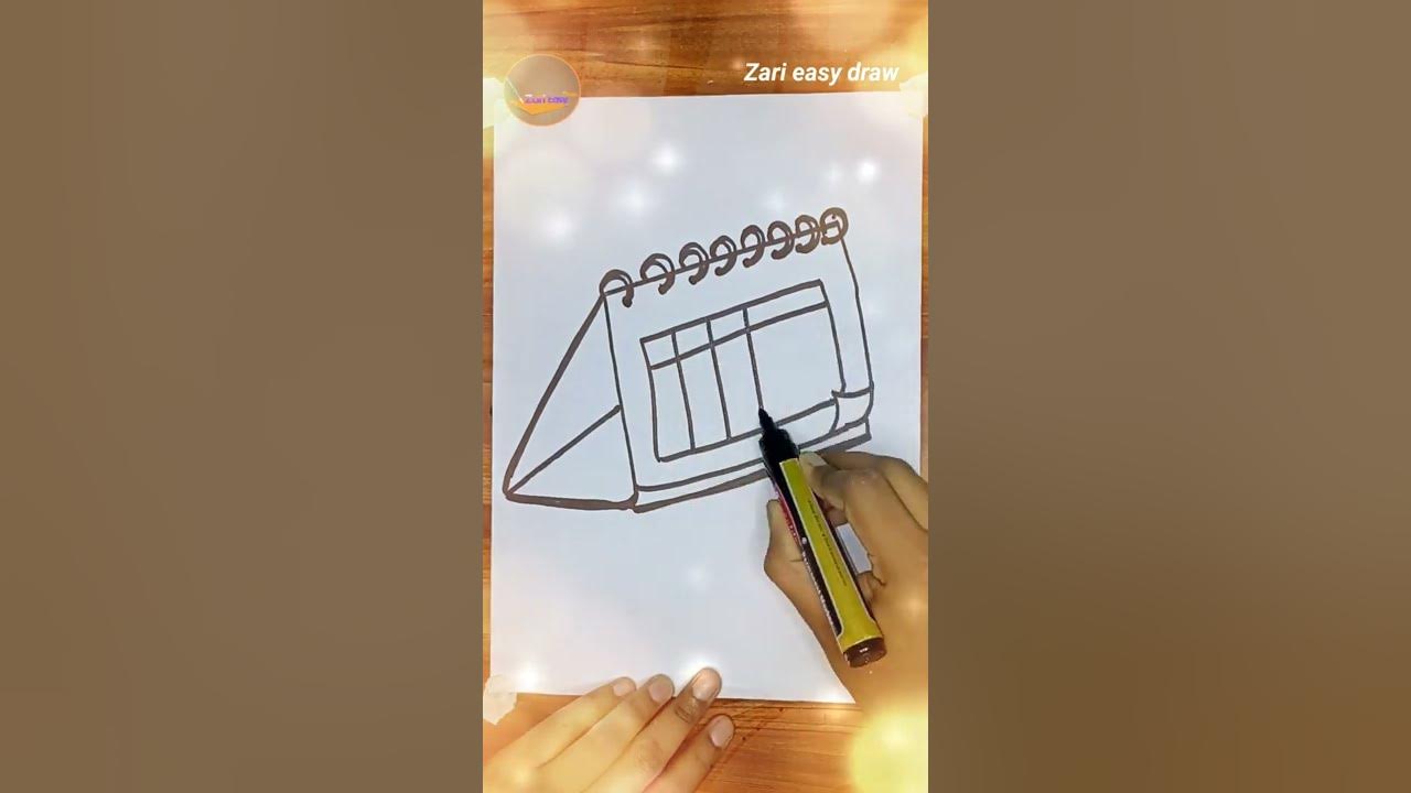 How to draw Calender step by step || Calender Drawing easy || #shorts # ...