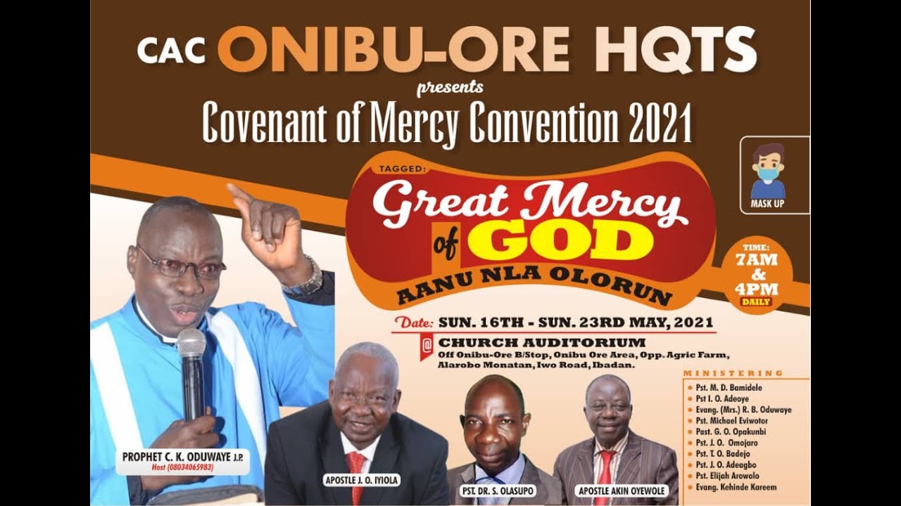 SECRET IN RECEIVING GOD'S MERCY; PASTOR M.D BAMIDELE (TUESDAY 18TH MAY ...