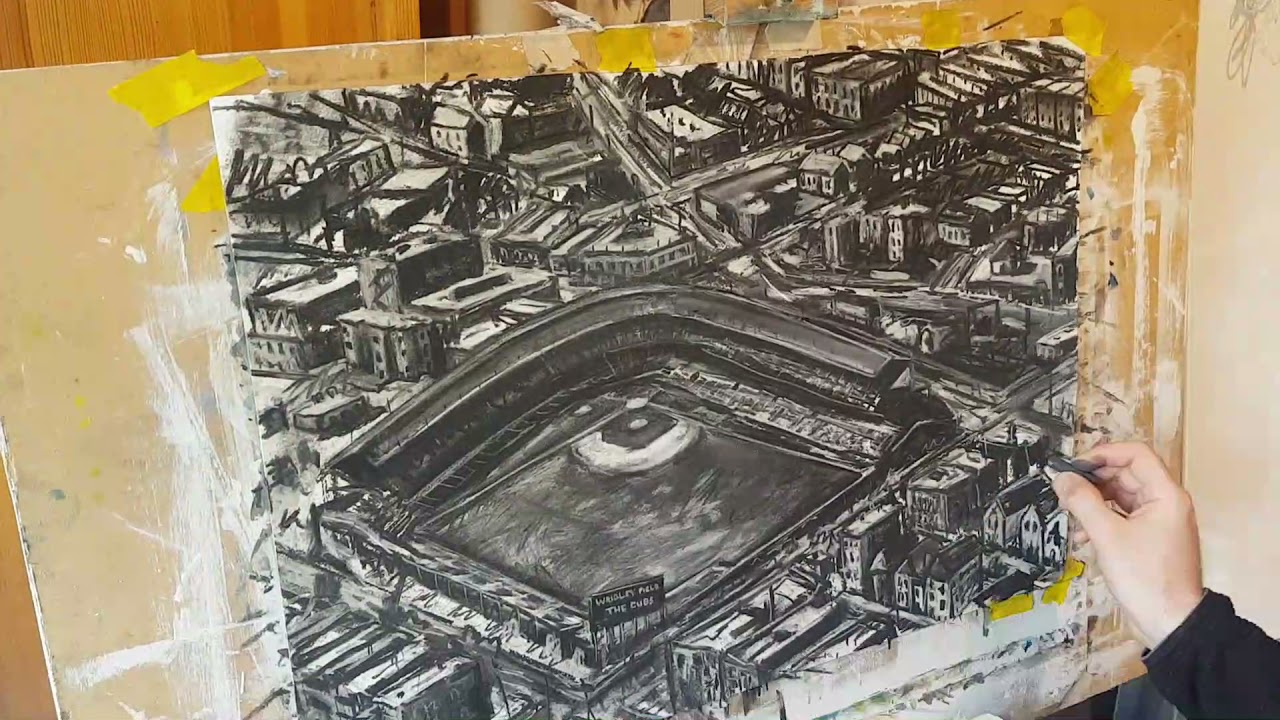 Wrigley Field Drawing by Andy Brown - YouTube