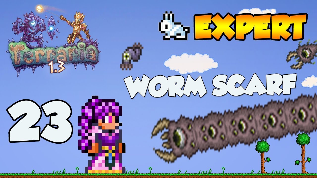 Terraria 1.3 Expert Let's Play - WORM SCARF [23] - YouTube