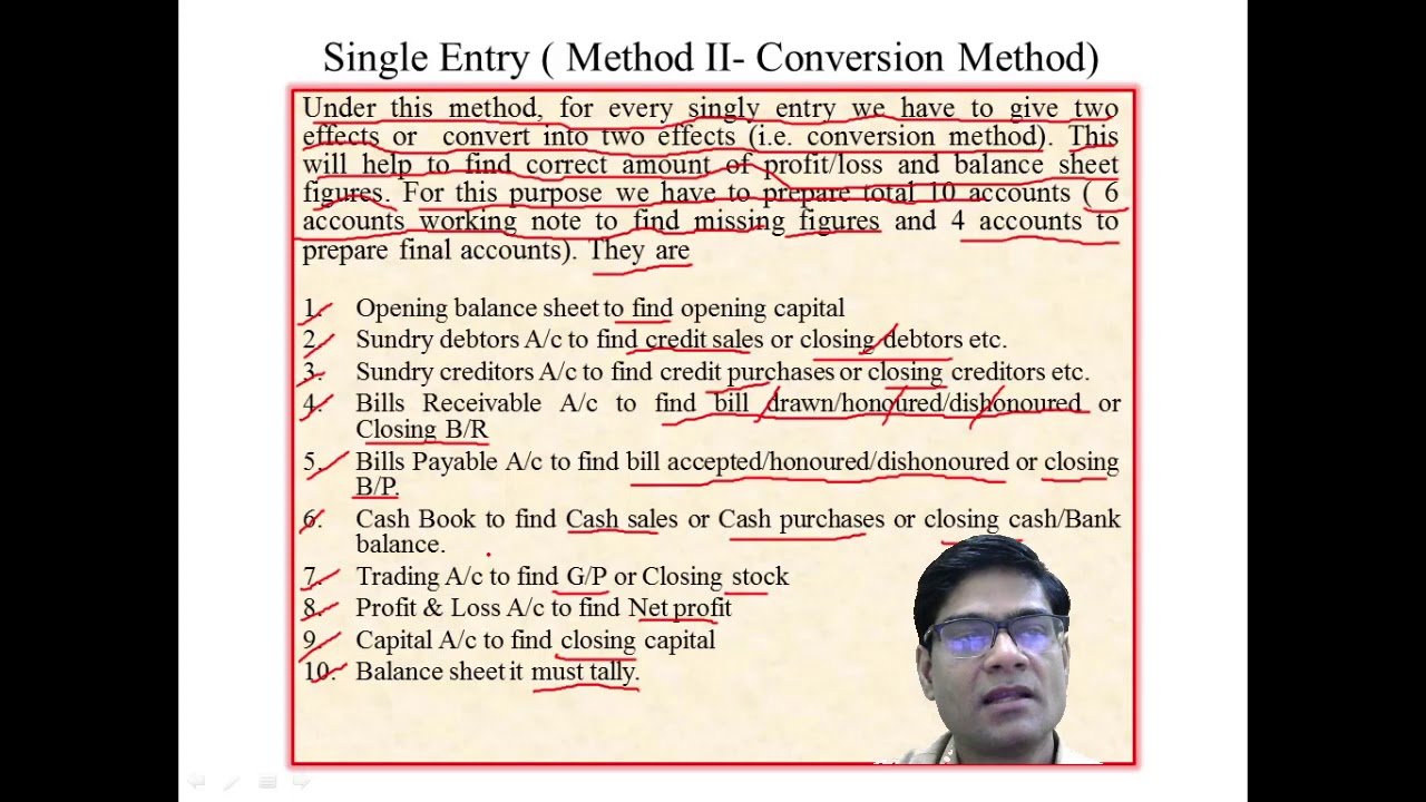 Chapter :-Single Entry (Conversion Method) Lecture No.1 by Rakesh Sir ...