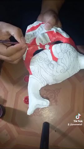 Part 2 | Sakura mask with paper mache | Free fire mask with recycled ...